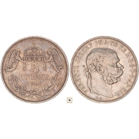 Ferenc József 5 korona 1907 KB